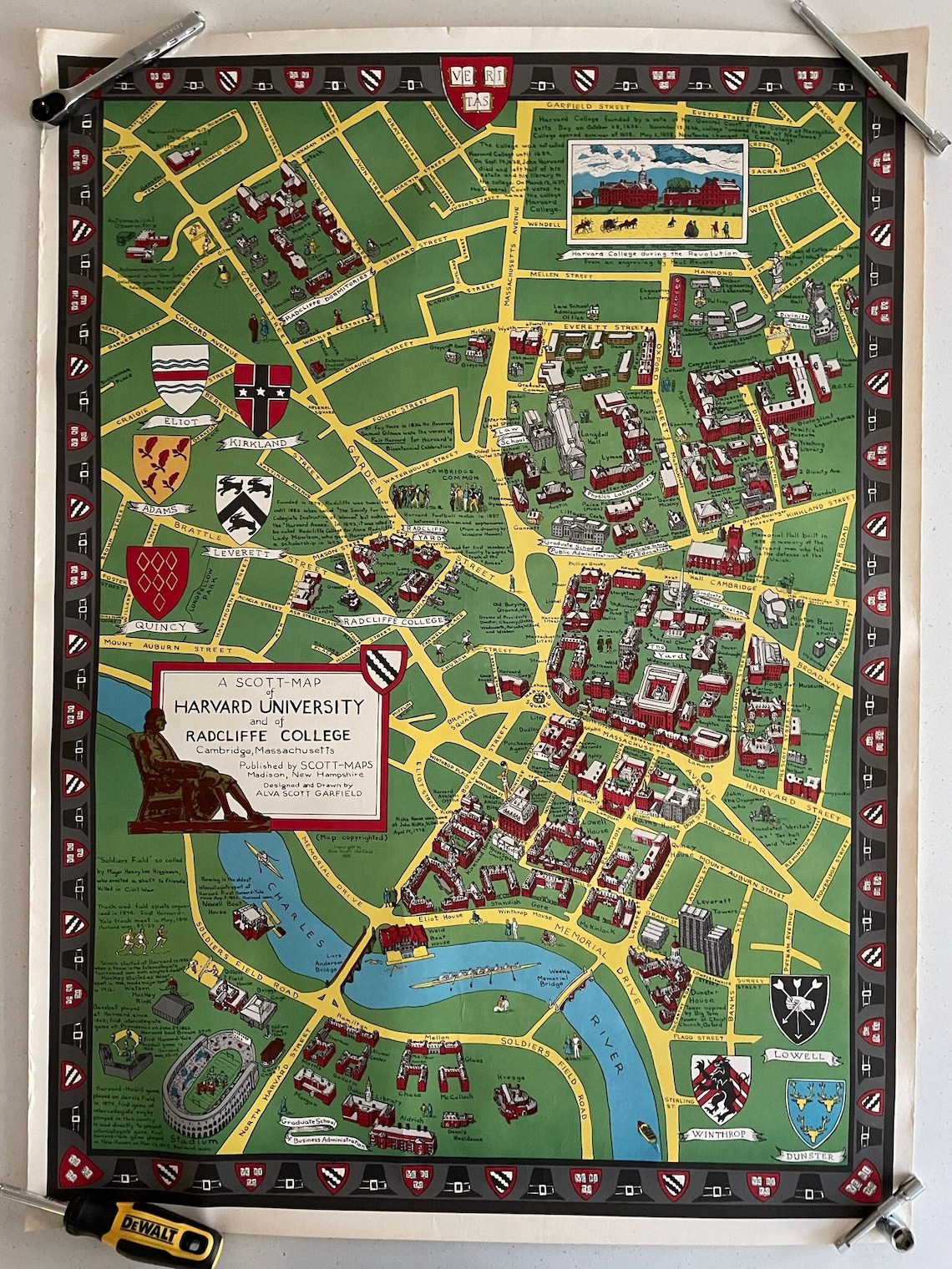 A Scott-map of Harvard University and of Radcliffe College by Alva ...