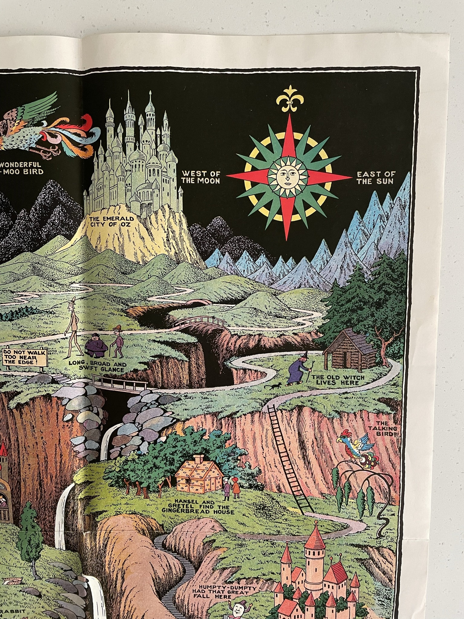 The Land of Make Believe by Jaro Hess, Original 1935 Pictorial Map W ...