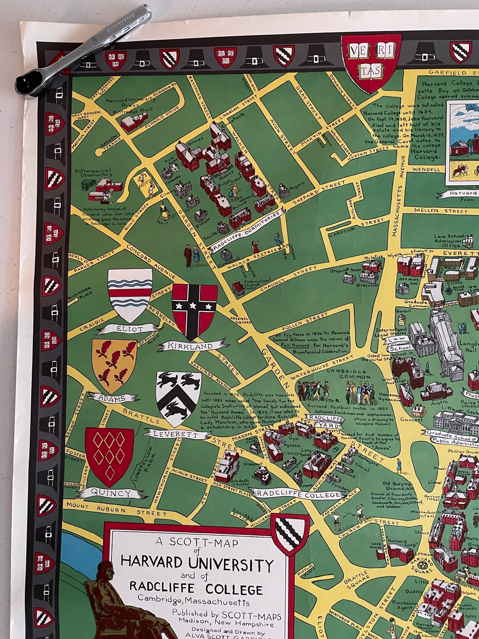 A Scott-map of Harvard University and of Radcliffe College by Alva ...