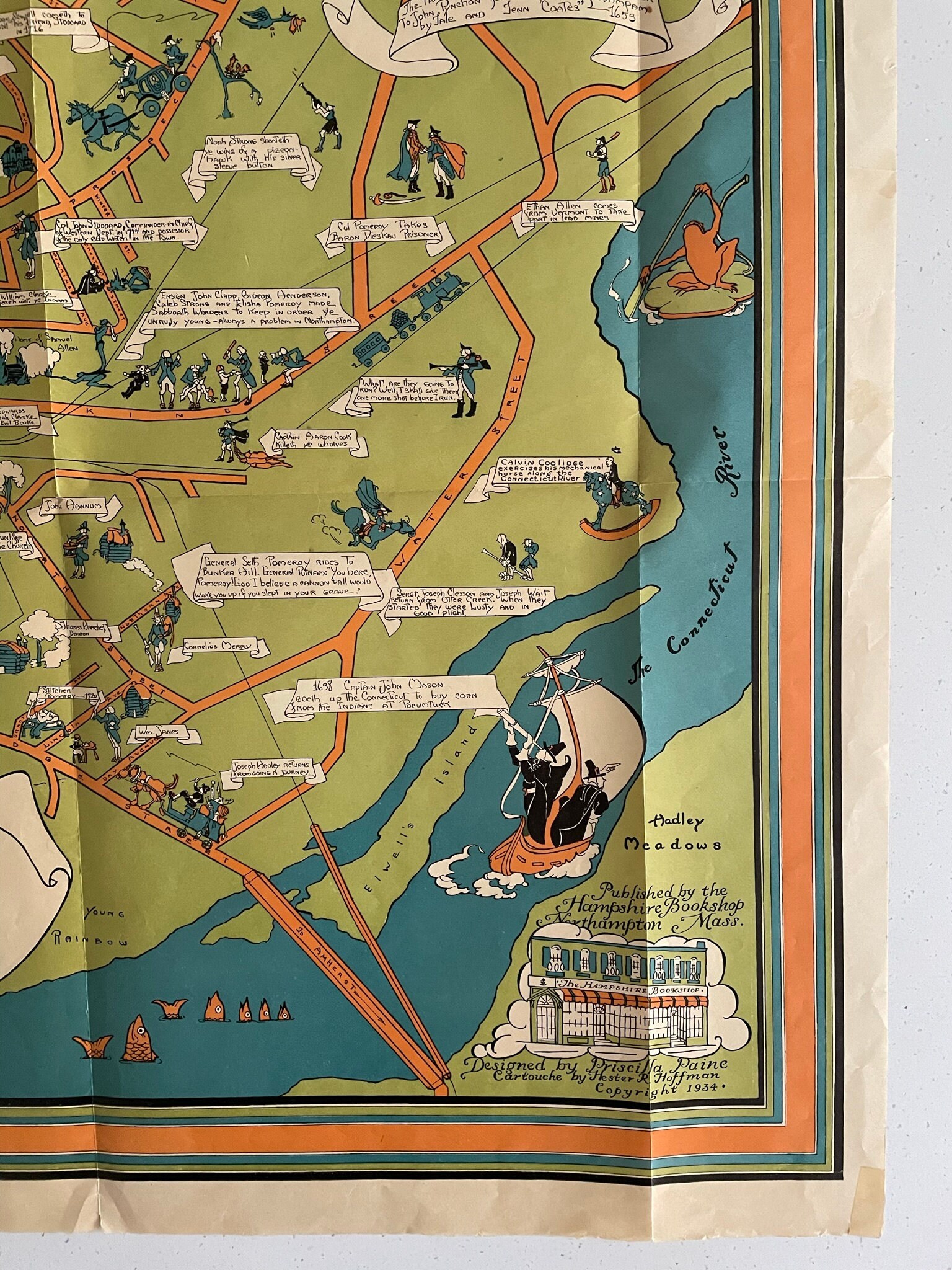 A Map of the Town of Northampton, Massachusetts by Priscilla Paine ...