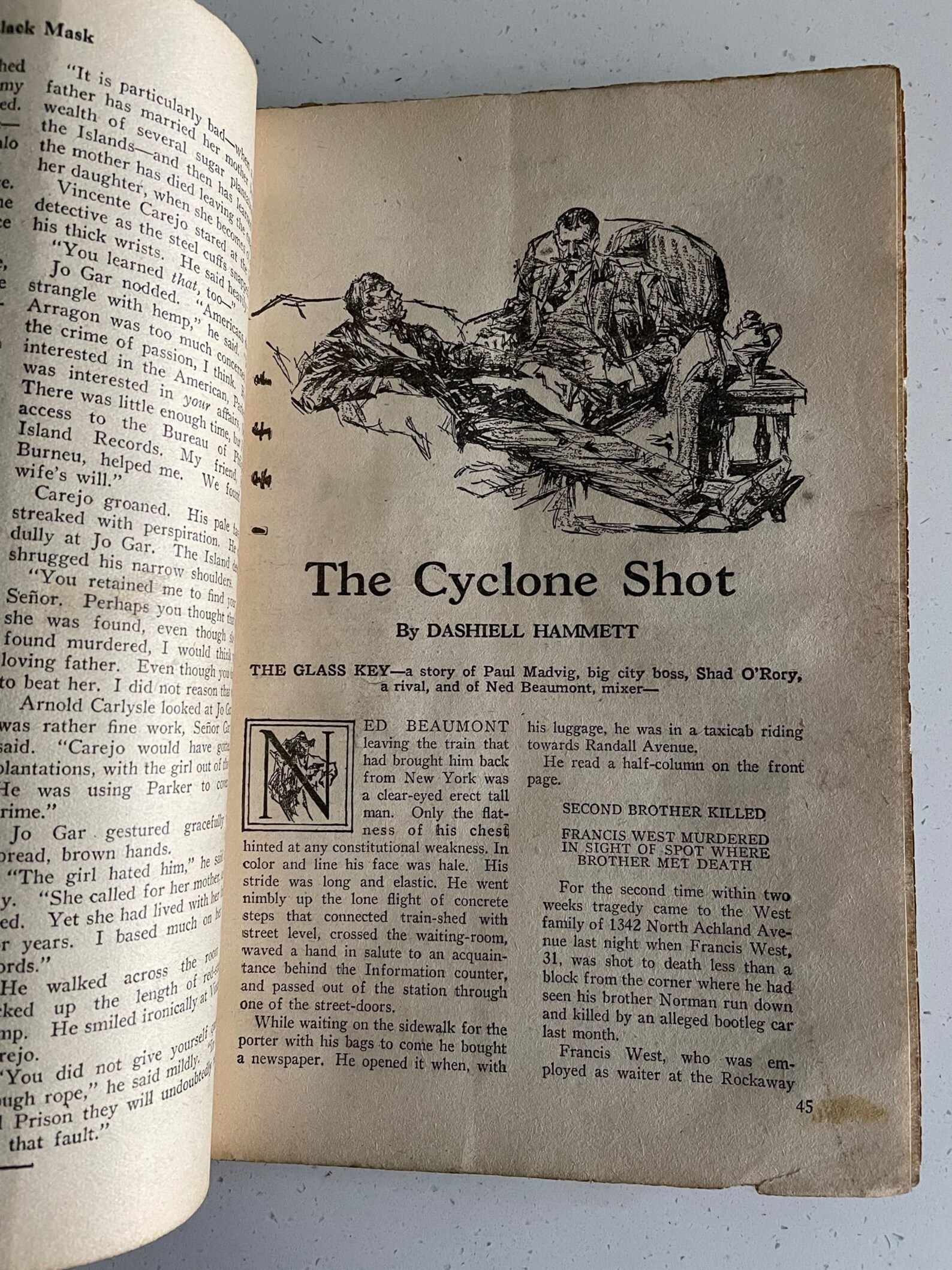 Black Mask, Vol. XIII No. 2, April 1930 Ft. the Cyclone Shot by ...
