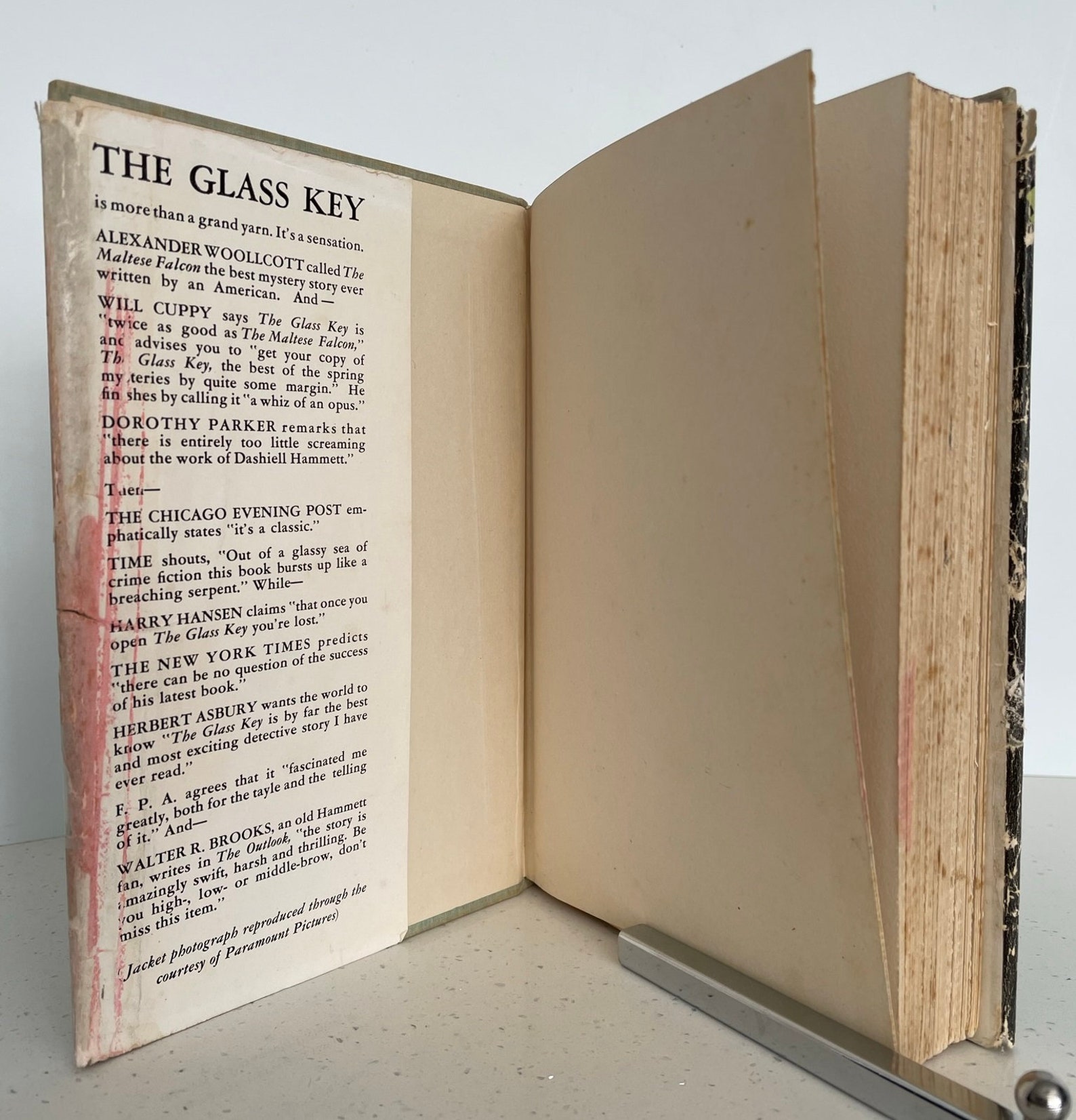 The Glass Key by Dashiell Hammett, 1st Edition 5th Printing, Rare ...