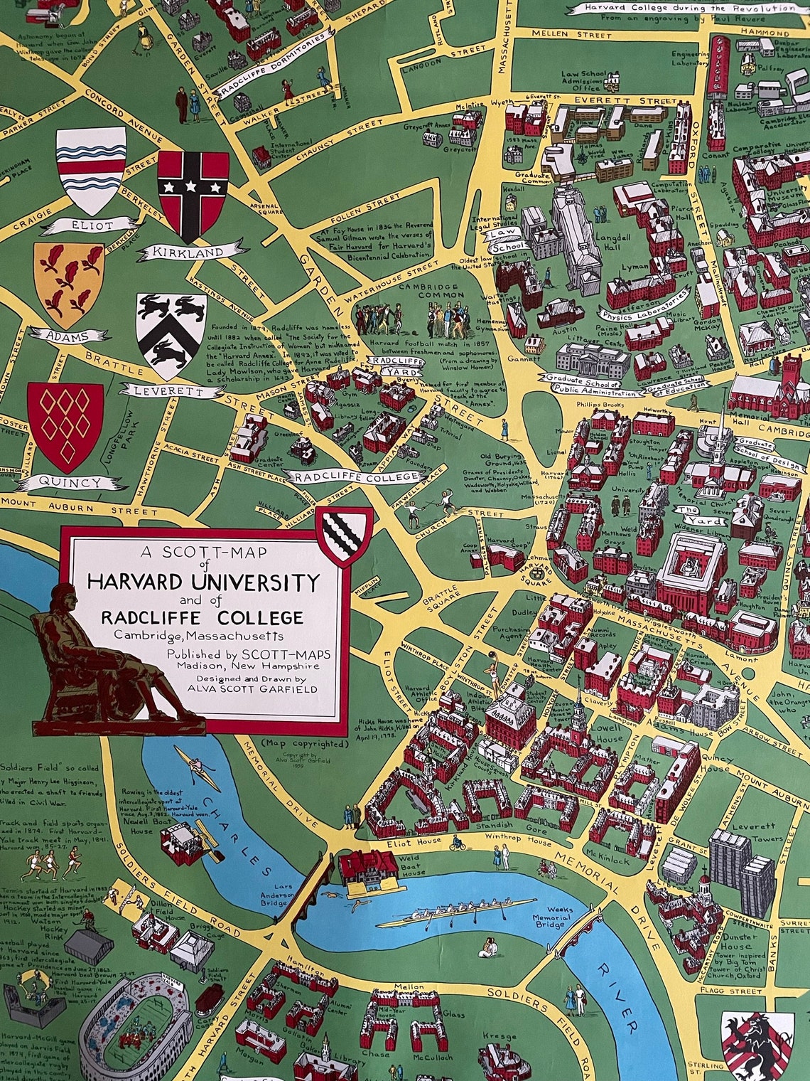 A Scott-map of Harvard University and of Radcliffe College by Alva ...