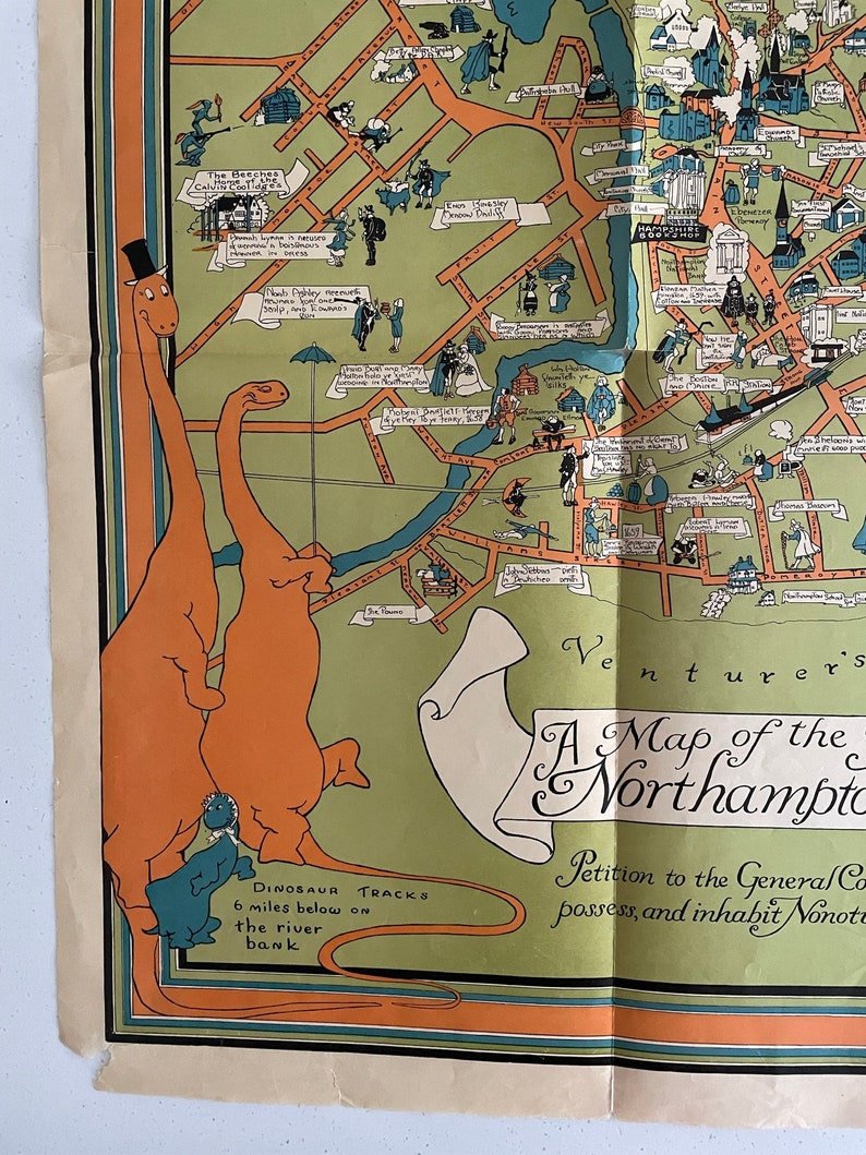A Map of the Town of Northampton, Massachusetts by Priscilla Paine ...