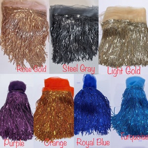 8” Hologram Sequin Fringe With Mesh 8 New Colors for Ballroom, Latin ...