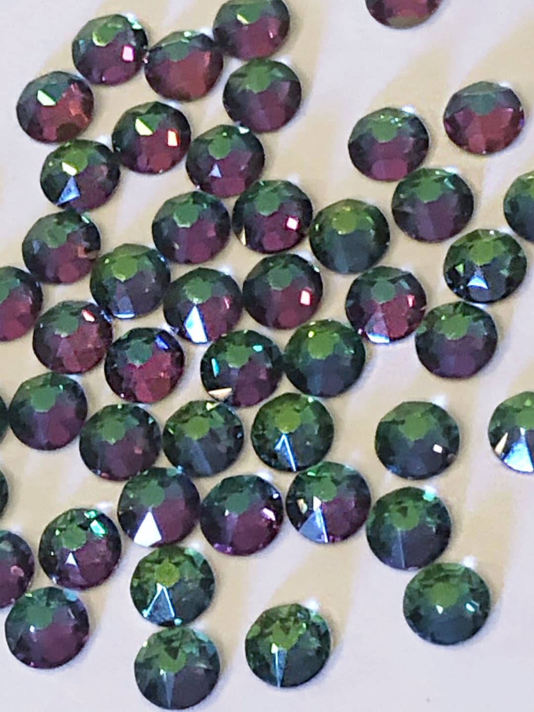 20ss Volcano Rhinestones Green/purple/blue Flat Black Non-hot Fix 16 ...