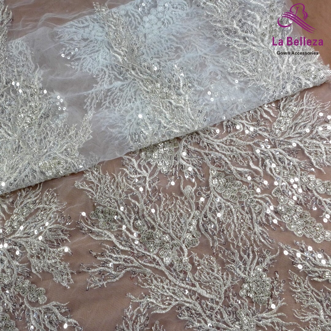 2021 Silver Lace Fabric,silver Beading Wedding Lace Fabric,silver Heavy ... 2021 Silver Lace Fabric,silver Beading Wedding Lace Fabric,silver Heavy ...