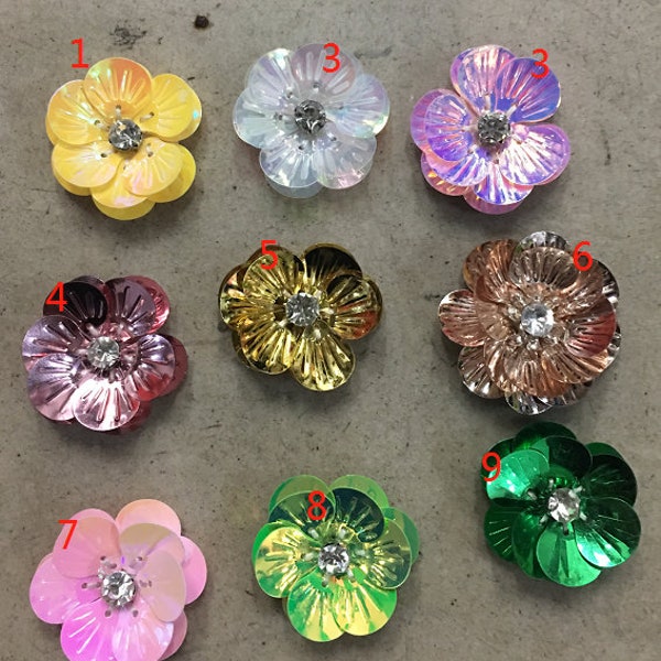 3d Sequin Flowers - Etsy