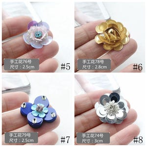 50pieces/lot Fashion Handmade Sequins Flower Sewing - Etsy