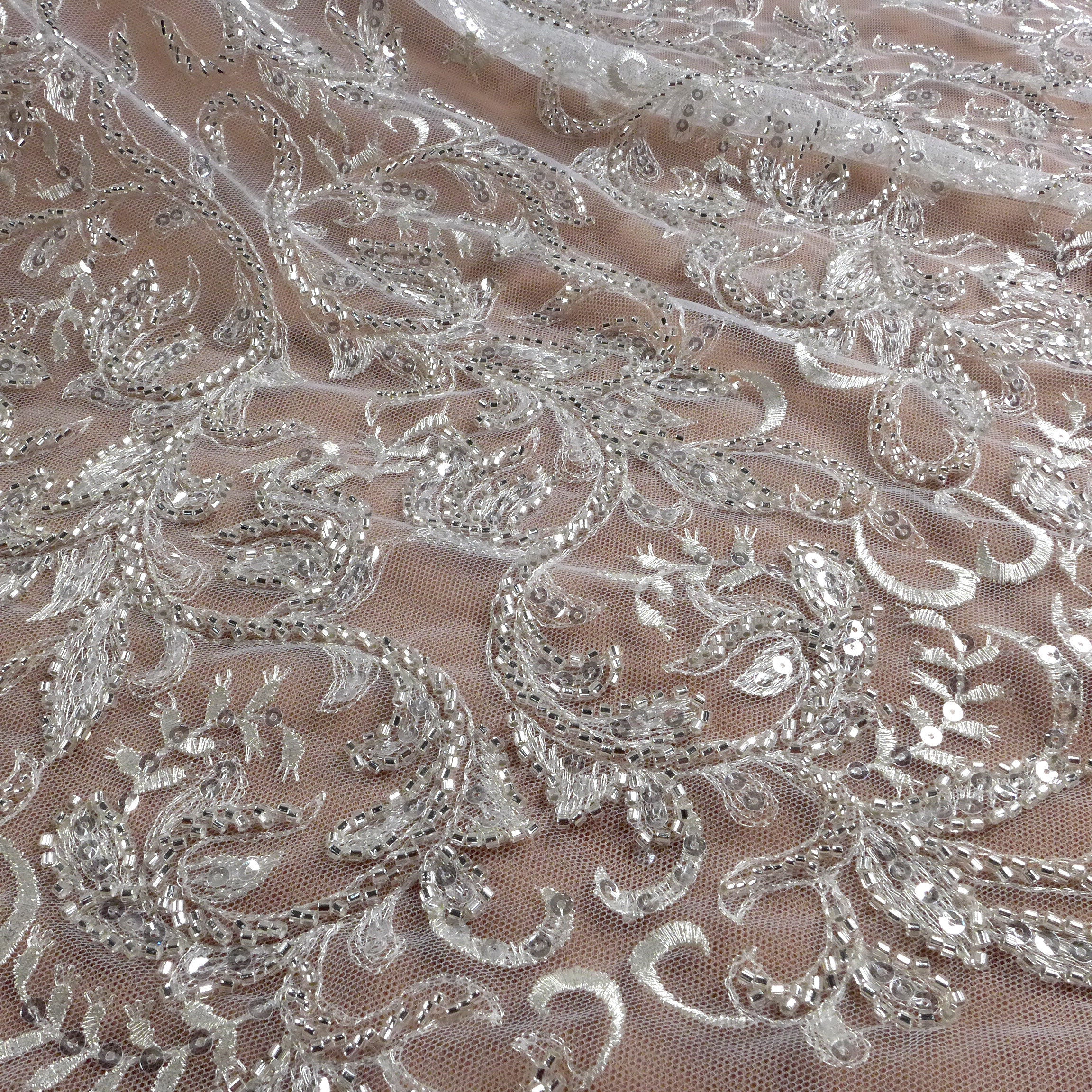 2021 Silver Lace Fabricsilver Beading Wedding Lace - Etsy UK 2021 Silver Lace Fabricsilver Beading Wedding Lace - Etsy UK
