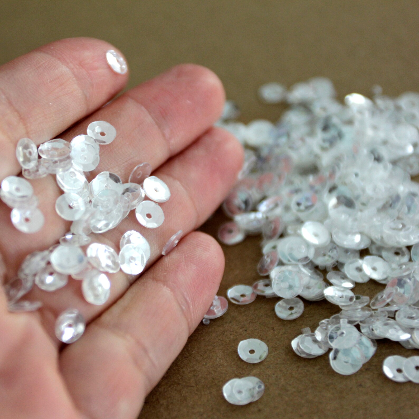 Round Sequinsshiny Clear Sequins3mm5mm6mm8mm Sequins | Etsy