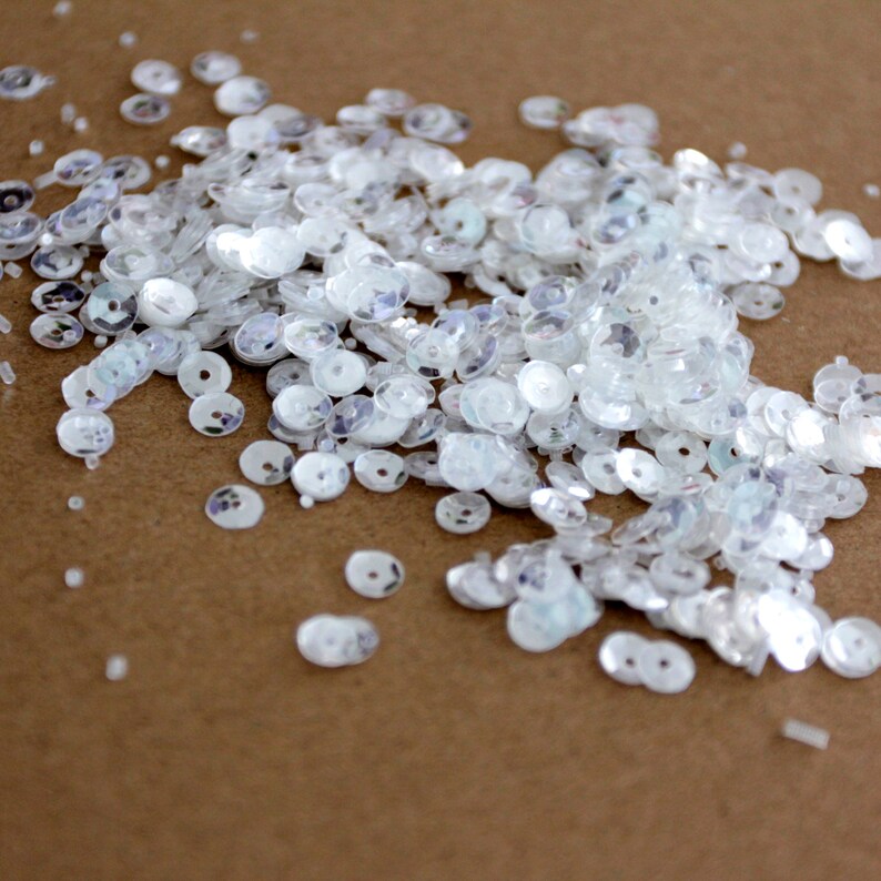 Round Sequinsshiny Clear Sequins3mm5mm6mm8mm Sequins | Etsy