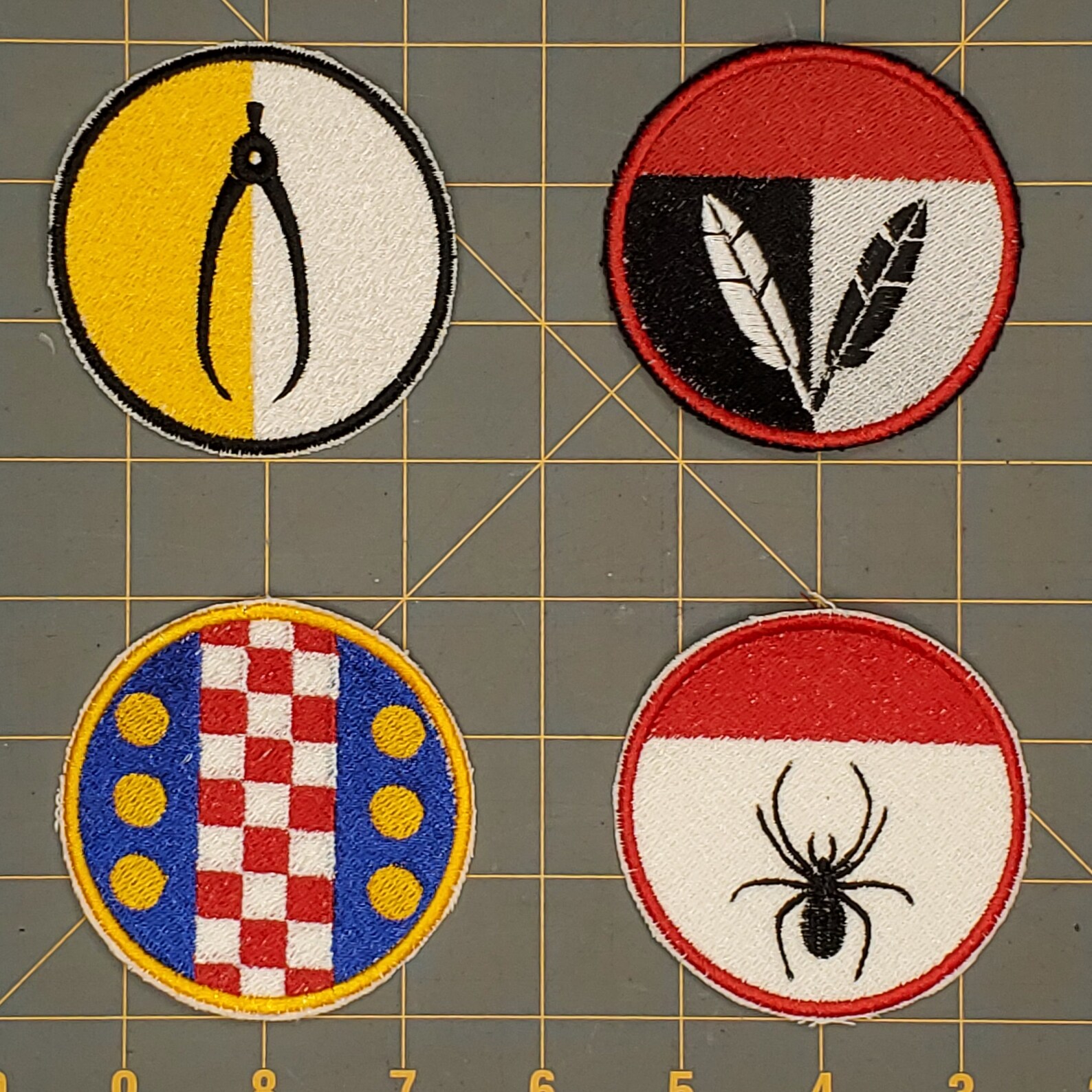 SCA Office Embroidered Patches-3 Tall Circular Patches | Etsy