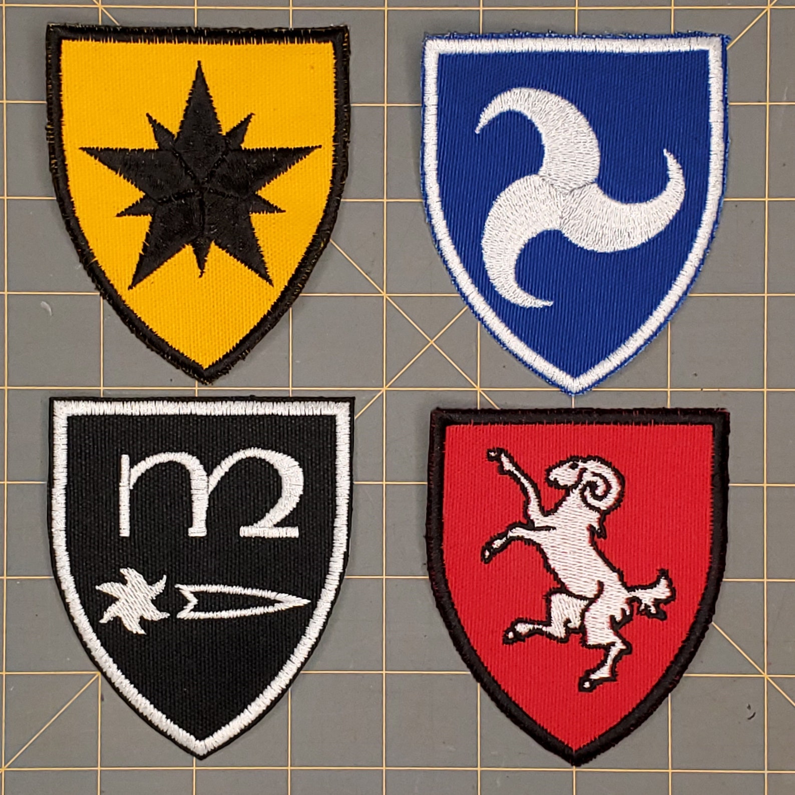 SCA Kingdom-3 Shield-shaped Embroidered Patches - Etsy