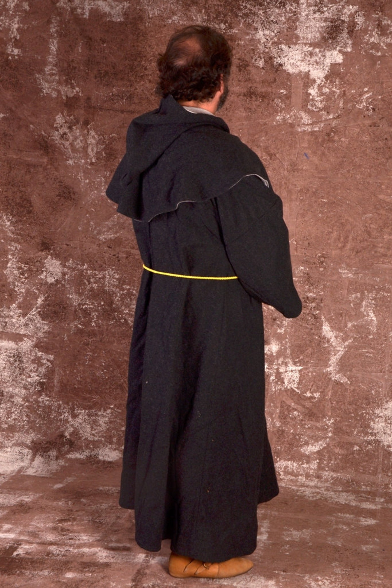 Wool Monk's Robe & Hood Men's Medieval Costume Garb SCA LARP ...