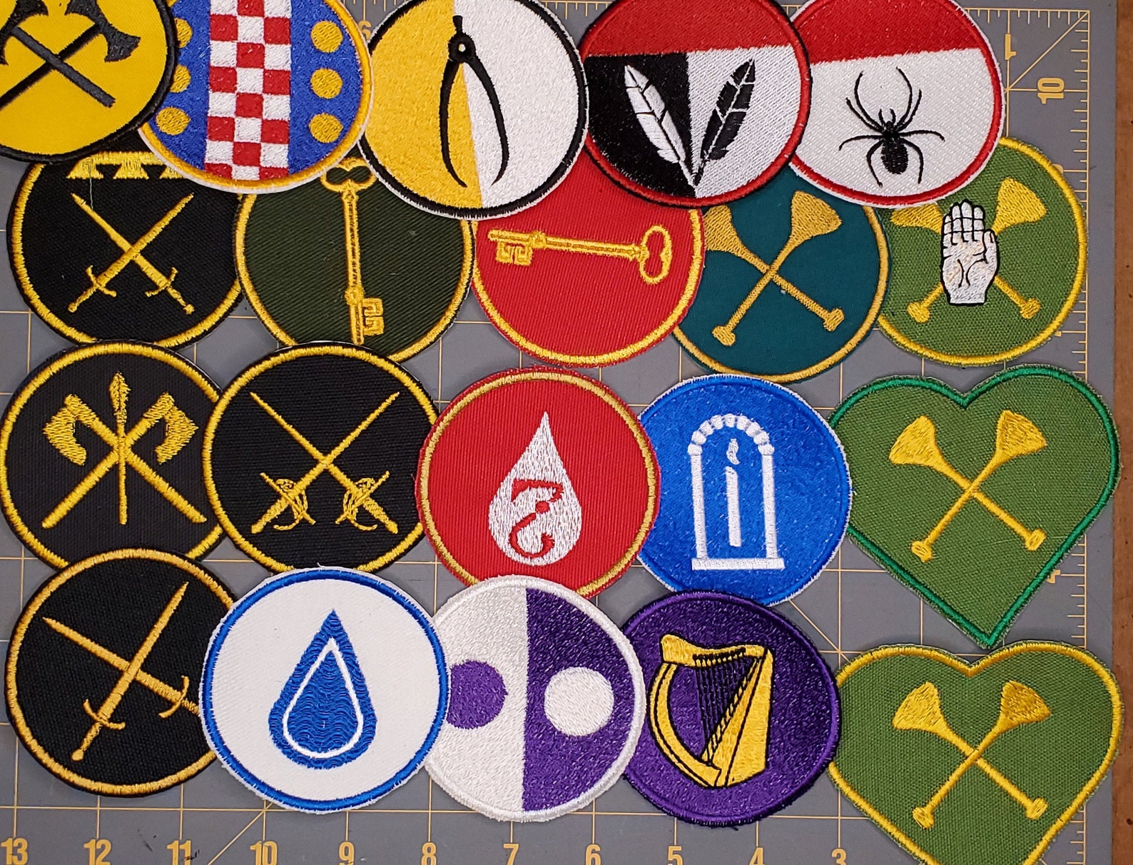 SCA Office Embroidered Patches-3 Tall Circular Patches | Etsy