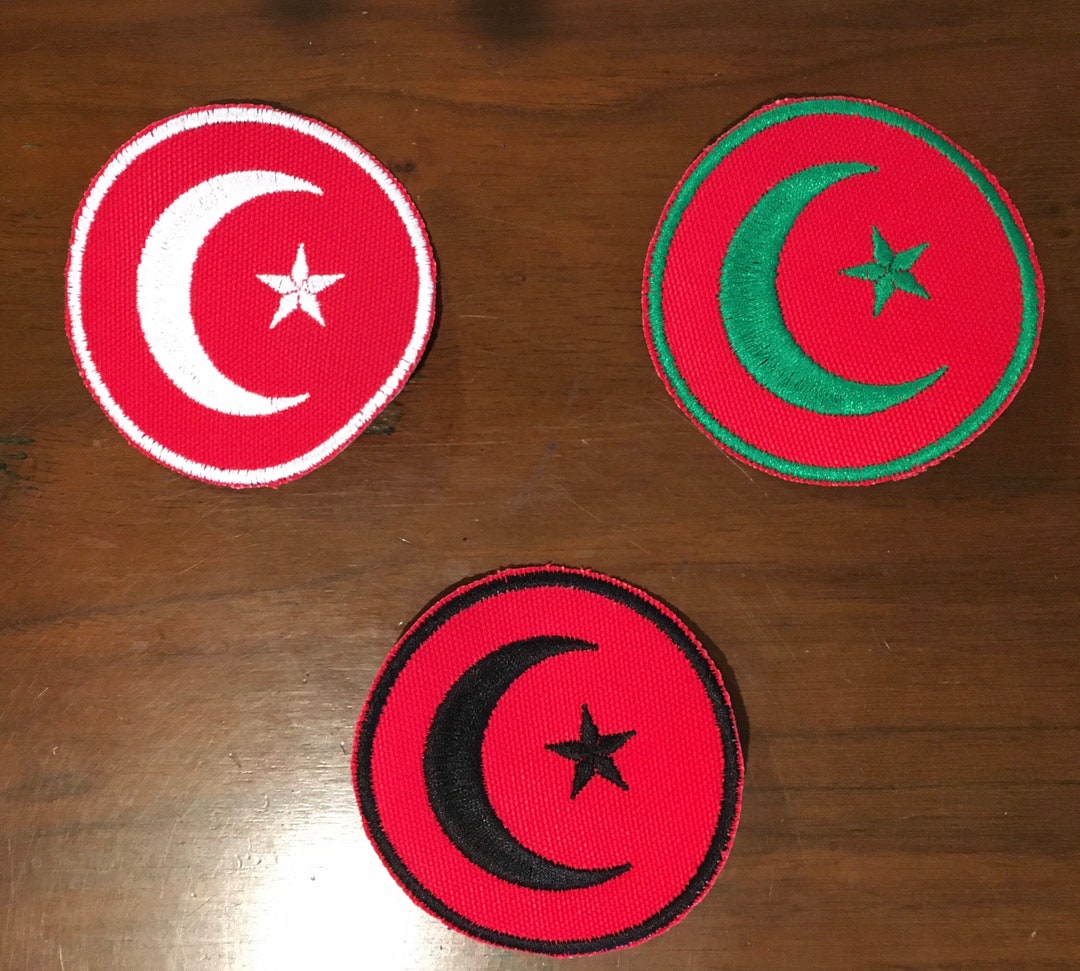 Islamic Crescent Embroidered Patches- 3" Round Patch - Etsy
