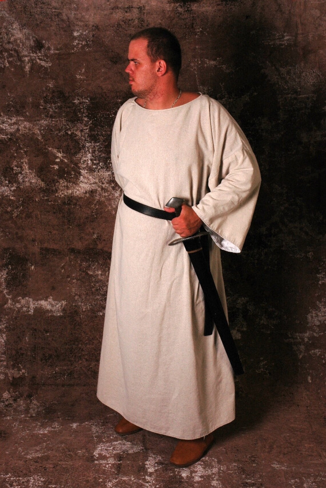 Wool Monk's Robe & Hood Men's Medieval Costume Garb SCA LARP ...