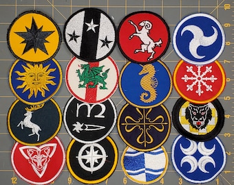 SCA Office Embroidered Patches-3 Tall Circular Patches - Etsy