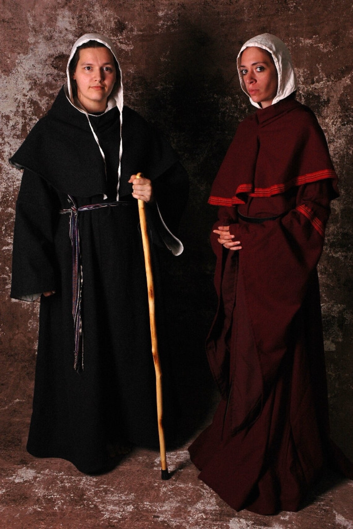 Wool Monk's Robe & Hood Men's Medieval Costume Garb | Etsy