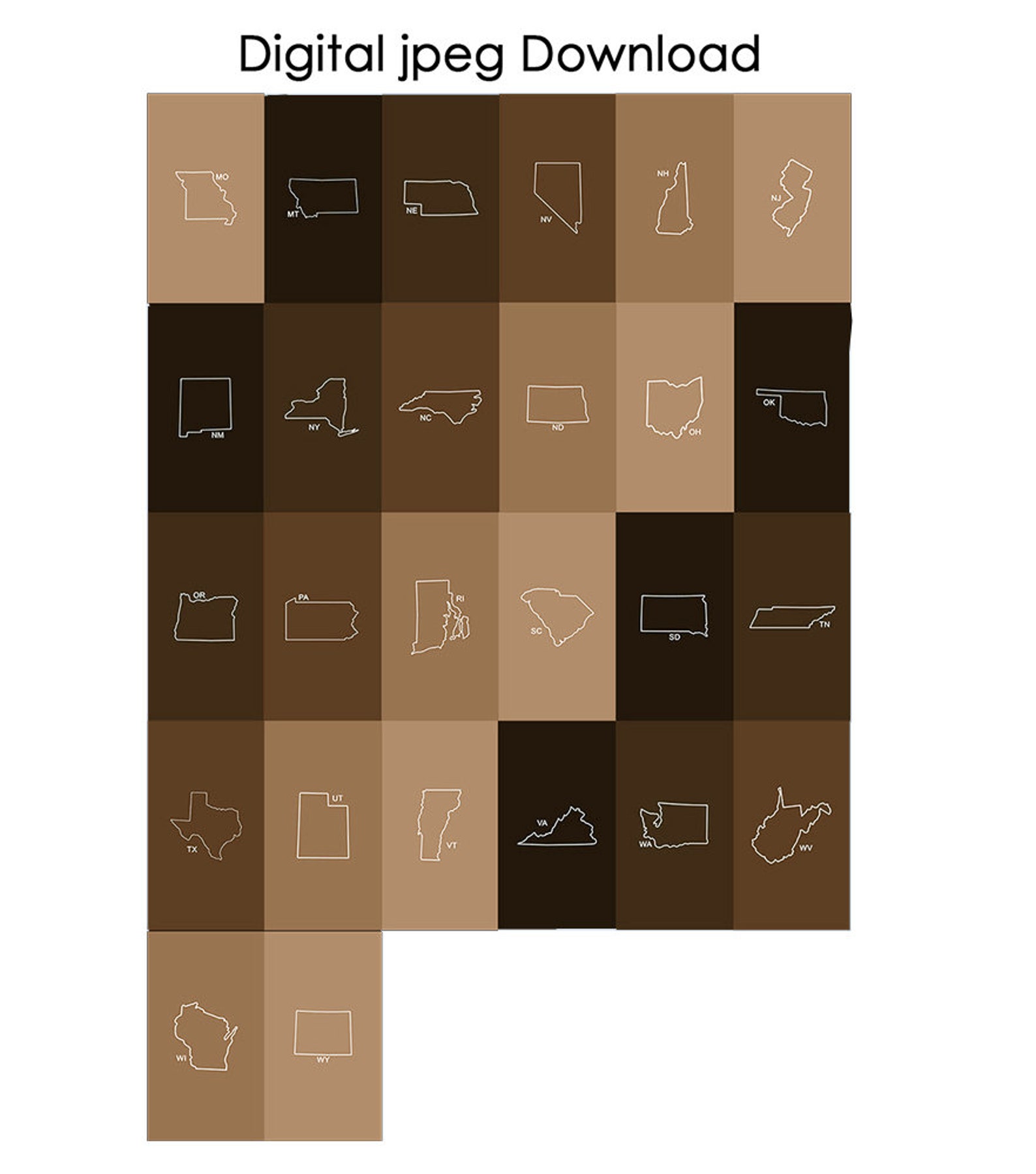 50 States Instagram Story Highlight Icons With Abbreviations - Etsy