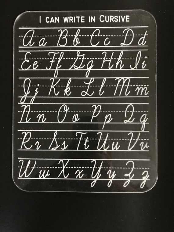 Alphabet In Cursive Lowercase