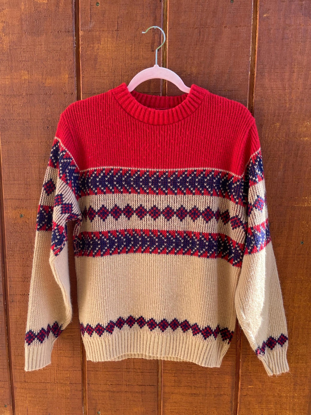 1970s/80s Knit Ski Sweater / Vintage Sportswear Knit Sweater - Etsy