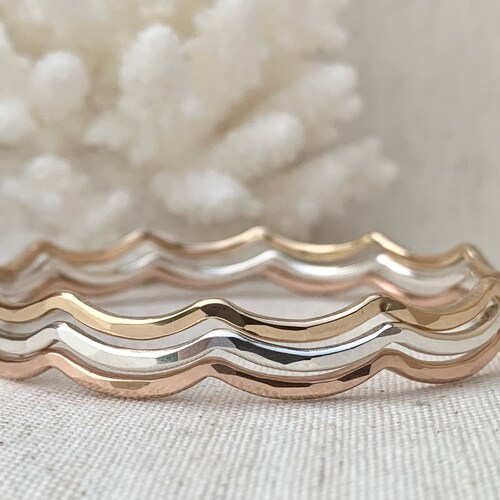 Wave Bangle Beach Bangle Beachy Jewelry Wavy Bangles Gifts | Etsy