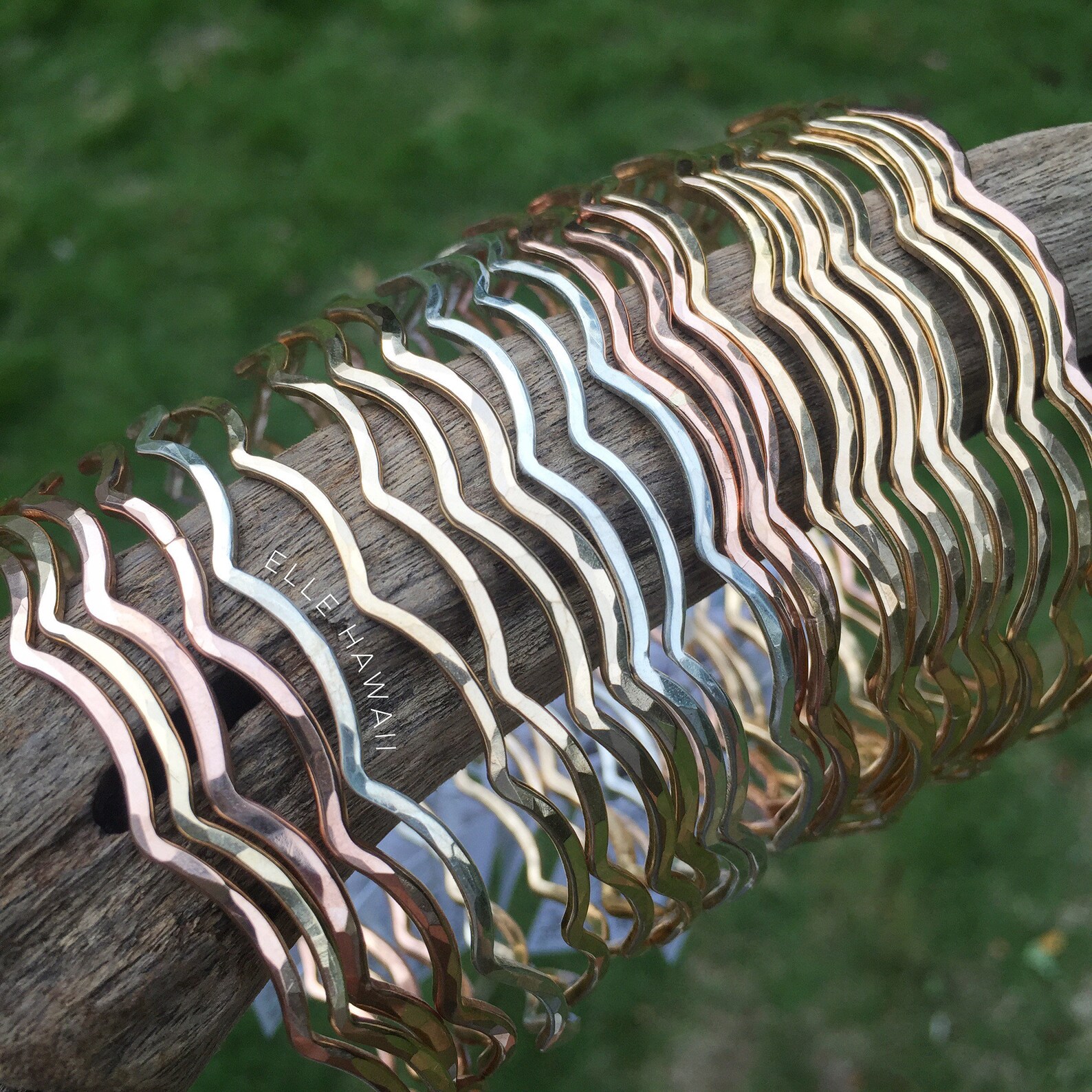 Wave Bangle Beach Bangle Beachy Jewelry Wavy Bangles Gifts | Etsy