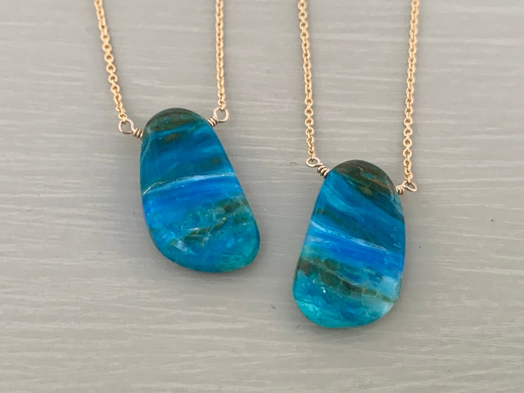 Opalina Necklace, Peruvian Blue Opal, Beachy Necklace, Beachy Jewelry, Gifts for Her, Gift for ...