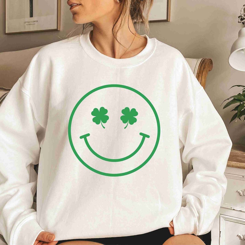 Shamrock Smiley Face - Etsy
