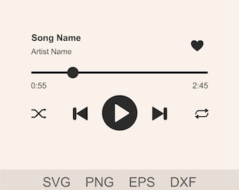 Spotify Svg, Music Player Png, Audio Control Buttons Svg, Acrilic Song ...