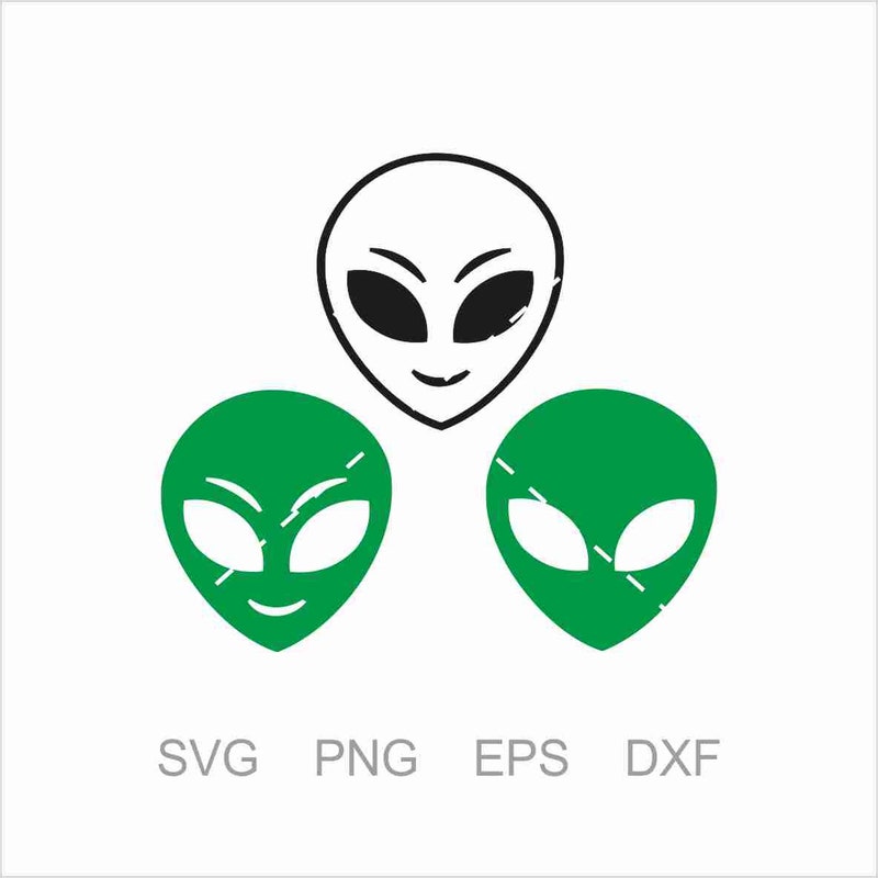 Alien Head Svg - Etsy