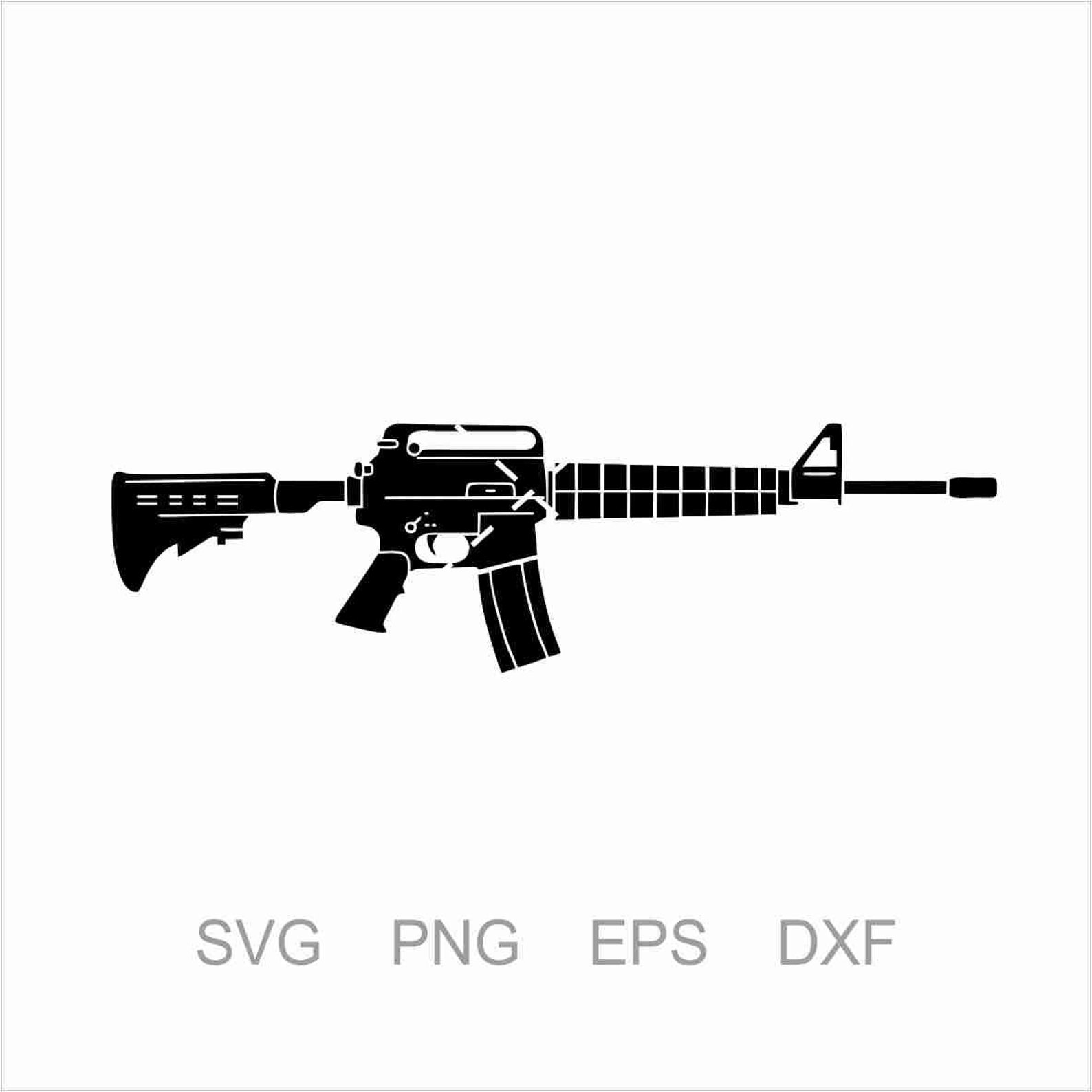 Gun Svg AR 15 Svg 2nd Amendment Svg Png Cut File Instant - Etsy