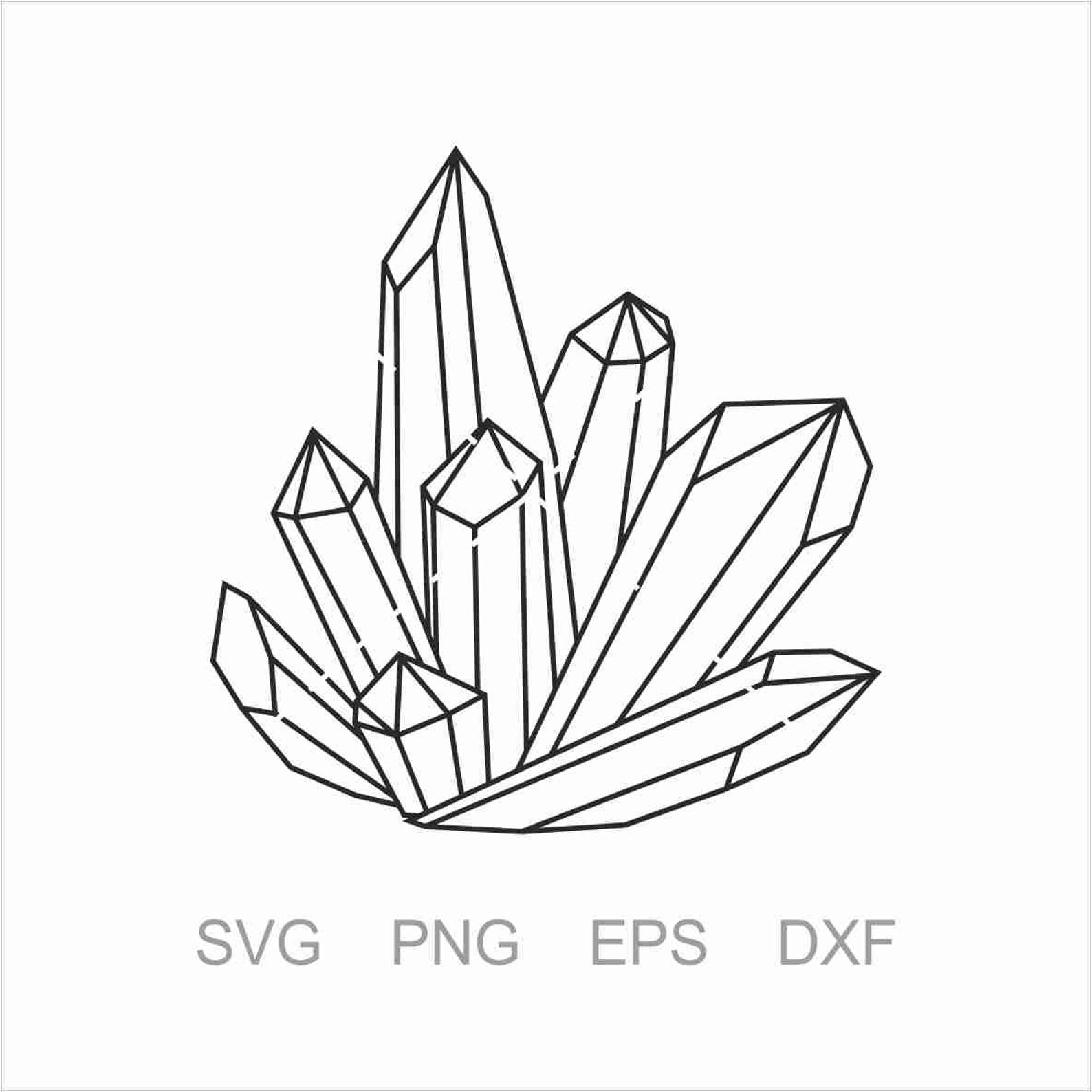 Crystals SVG Crystals Clip Art, Vector, Clipart, Cricut, Cut File ...
