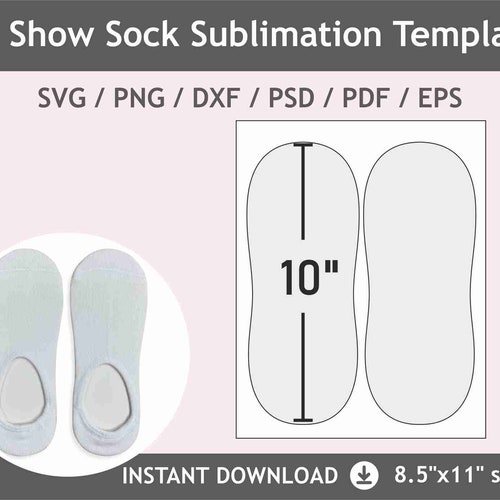 Sock Jig Template No Show Sock Jig Template Sublimation - Etsy