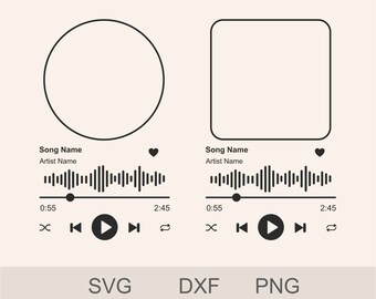 Music Player Svg Audio Control Svg Play Buttons Svg Album Song Cover ...