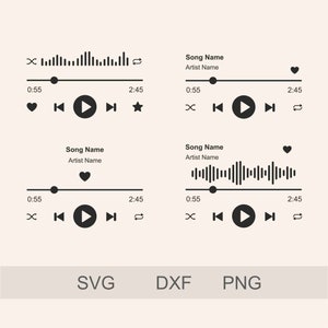 Music Player Svg Bundle, Glass Music Player Display, Audio Control Play ...