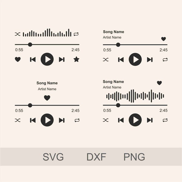 Music Player Svg - Etsy