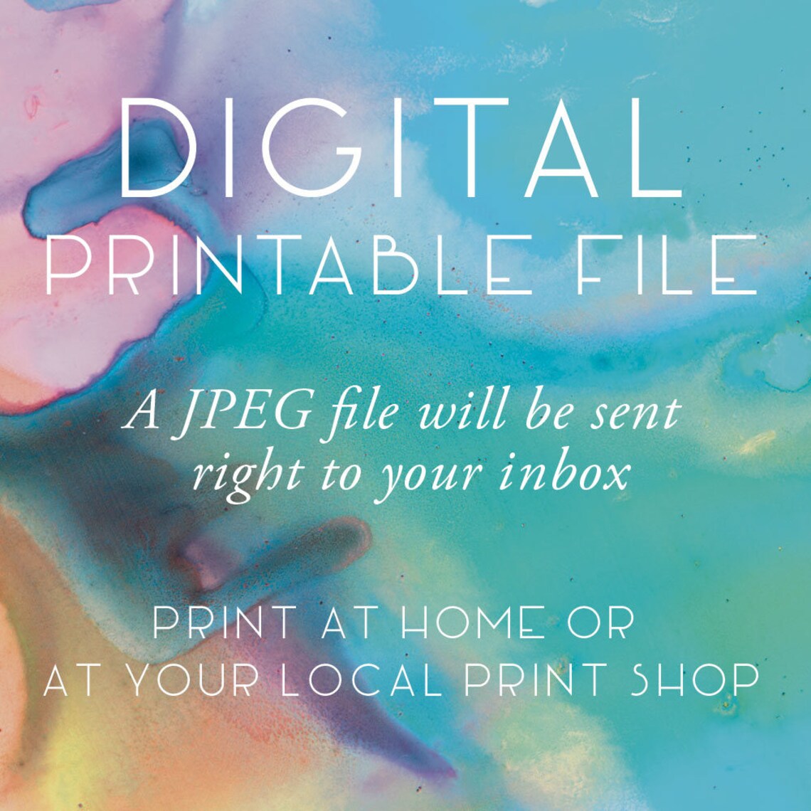 Shine Bright Printable Aqua Blue Watercolor 8X10 Wall Art - Etsy