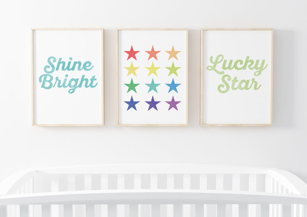 Shine Bright Printable Aqua Blue Watercolor 8X10 Wall Art - Etsy