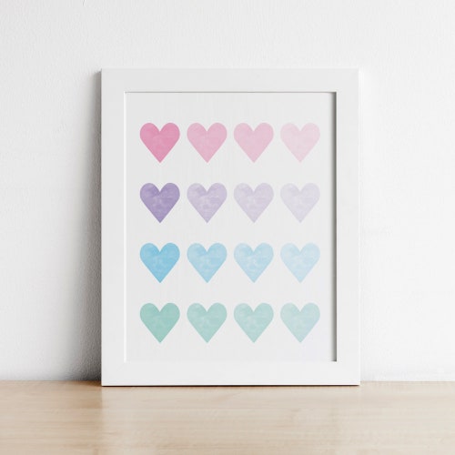 Printable Rainbow Wall Art Name Nursery Print Instant - Etsy