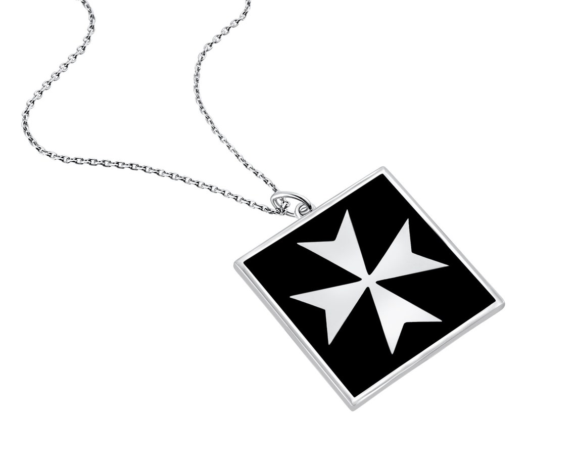 Knights Hospitaller Silver Pendant Maltese Cross Necklace Jewelry - Etsy