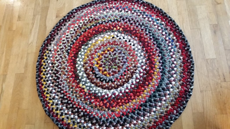 Warm Your Home With Autumn Colors 3 Foot Hand Braided Wool Rug Made to ...