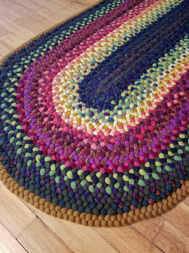 Thick Braided Rug 2.5 by 5 Foot in Your Color Choice | Etsy