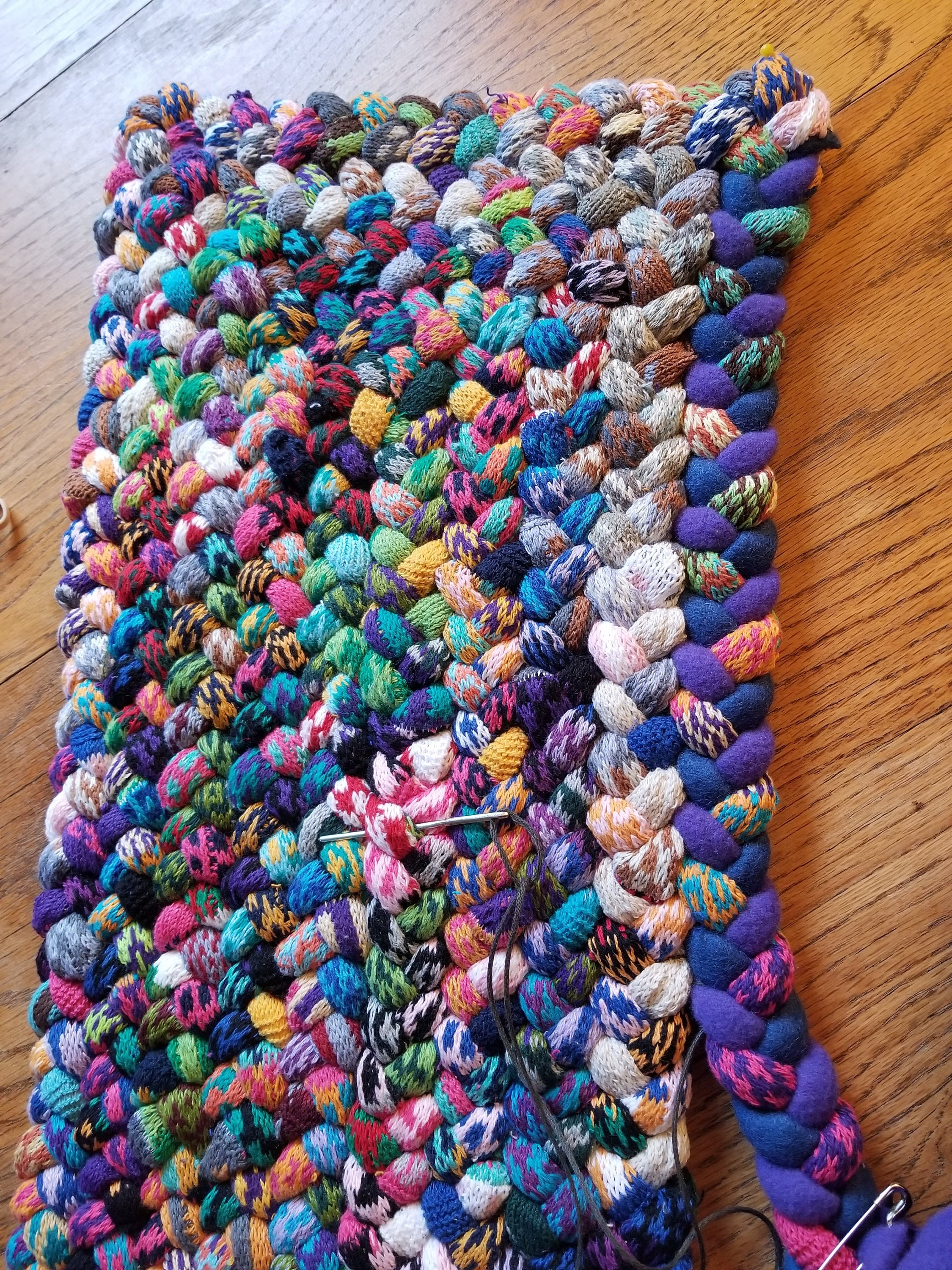 Recycled Wool Braided Rug Custom to Your Size and Colors - Etsy