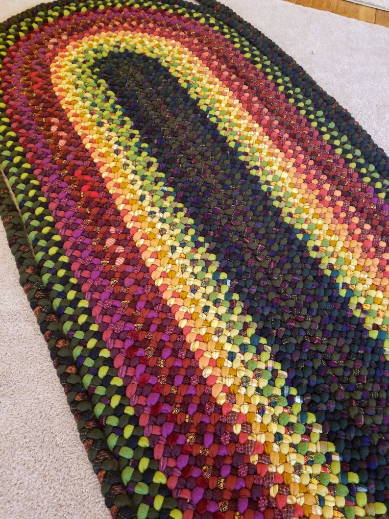 Thick Braided Rug 2.5 by 5 Foot in Your Color Choice | Etsy