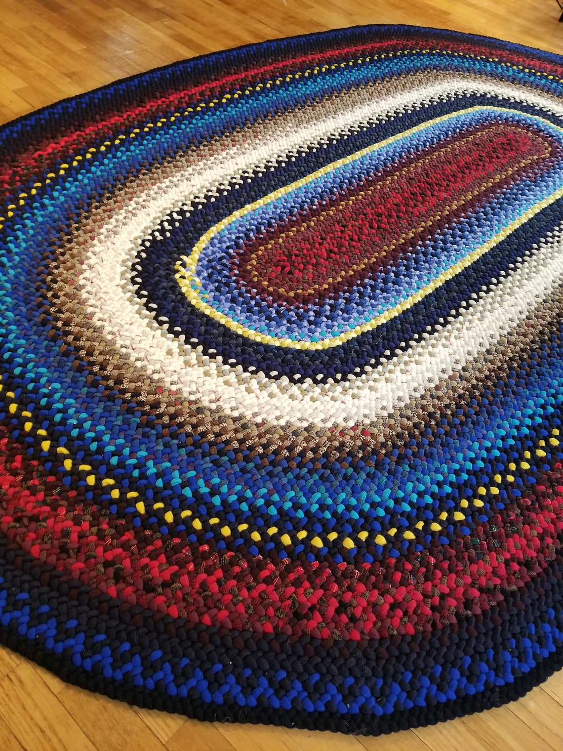 6 Foot by 9 Foot Oval Braided Wool Rug Constructed in Your - Etsy