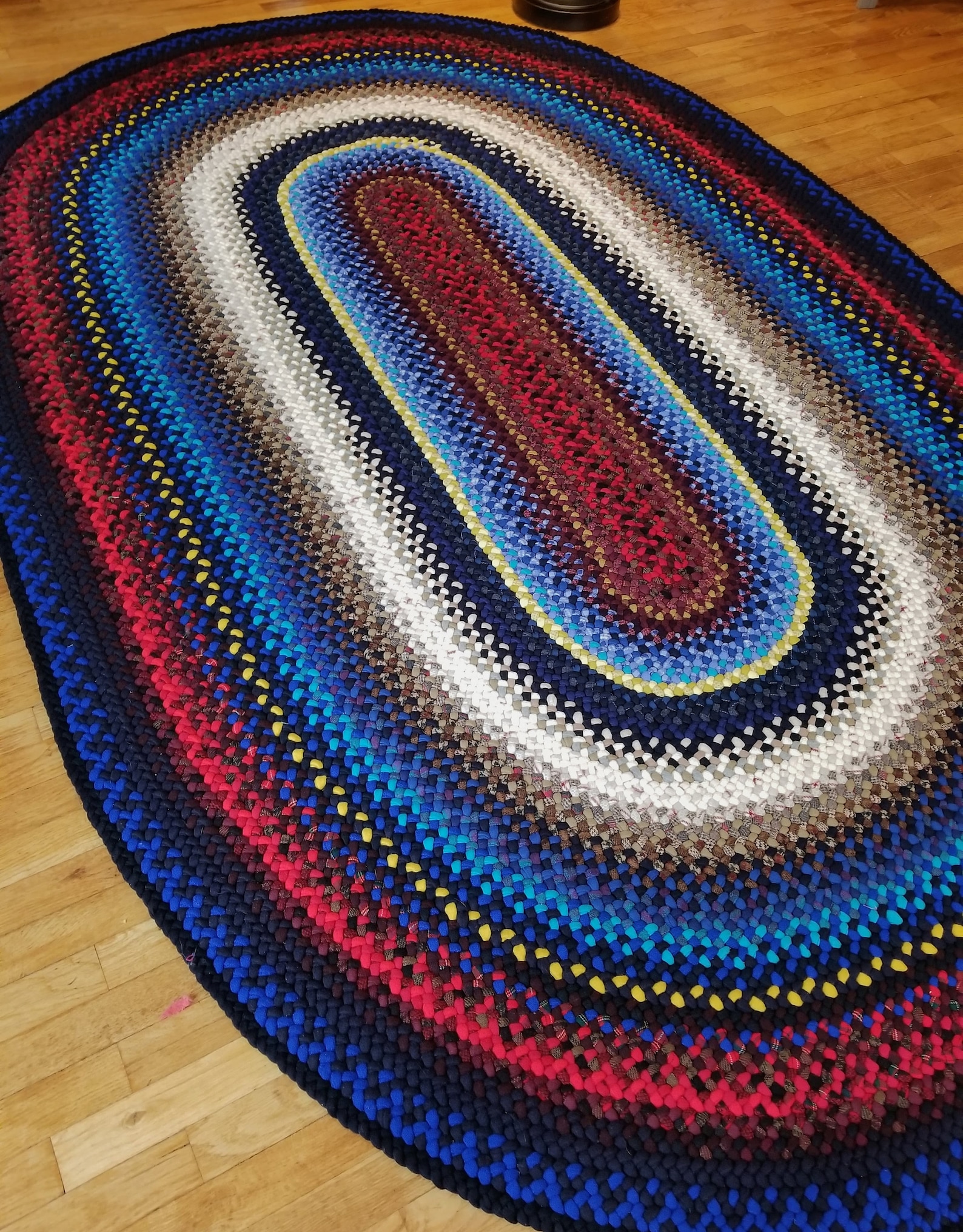 6 Foot by 9 Foot Oval Braided Wool Rug Constructed in Your - Etsy