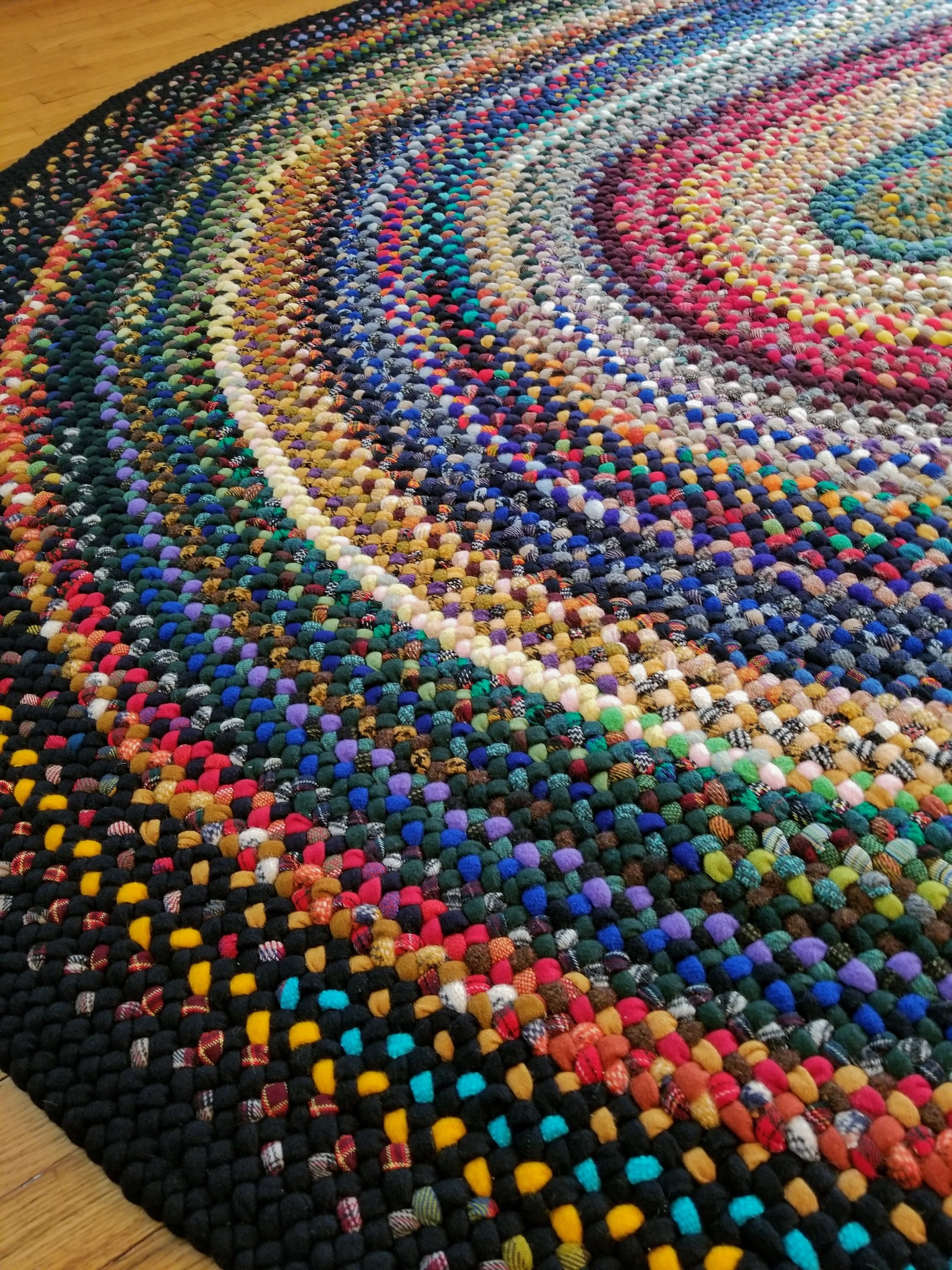 7 Foot X 12 Foot Oval Wool Braided Rug PLEASE See Details | Etsy